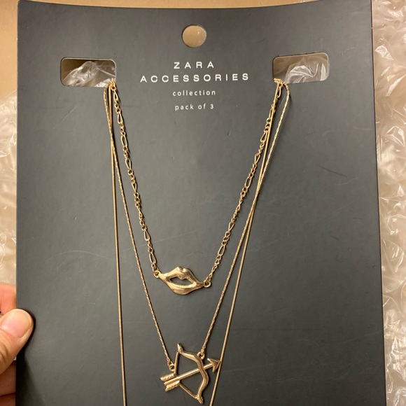 Zara | Jewelry | Zara 3 Long Chain Necklace Set | Poshmark